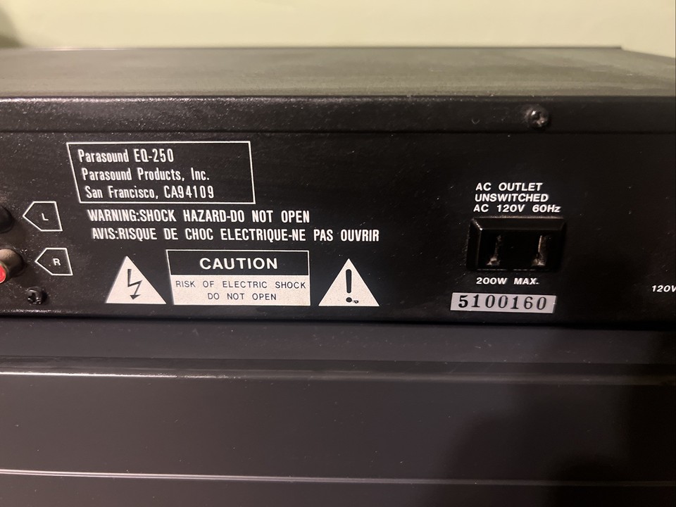 Parasound EQ-250 10-Band Stereo Equalizer—Nice | eBay