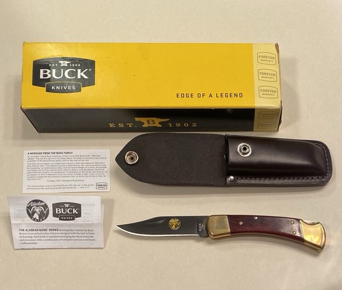 Buck 110 Alaskan Guide Folding Hunter Pocketknife + Sheath Box And ...