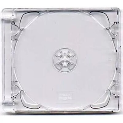 50 x Clear Tray CD Super Jewel Box 10.4mm Double 2 Disc Super ...