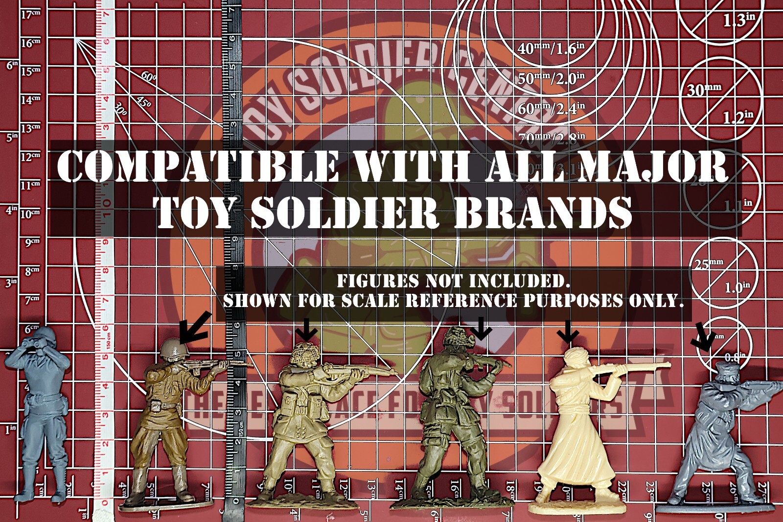 World War 2 Toy Soldiers - USA Howitzer Cannon Crew - 54mm - 1:32 - W/O ...