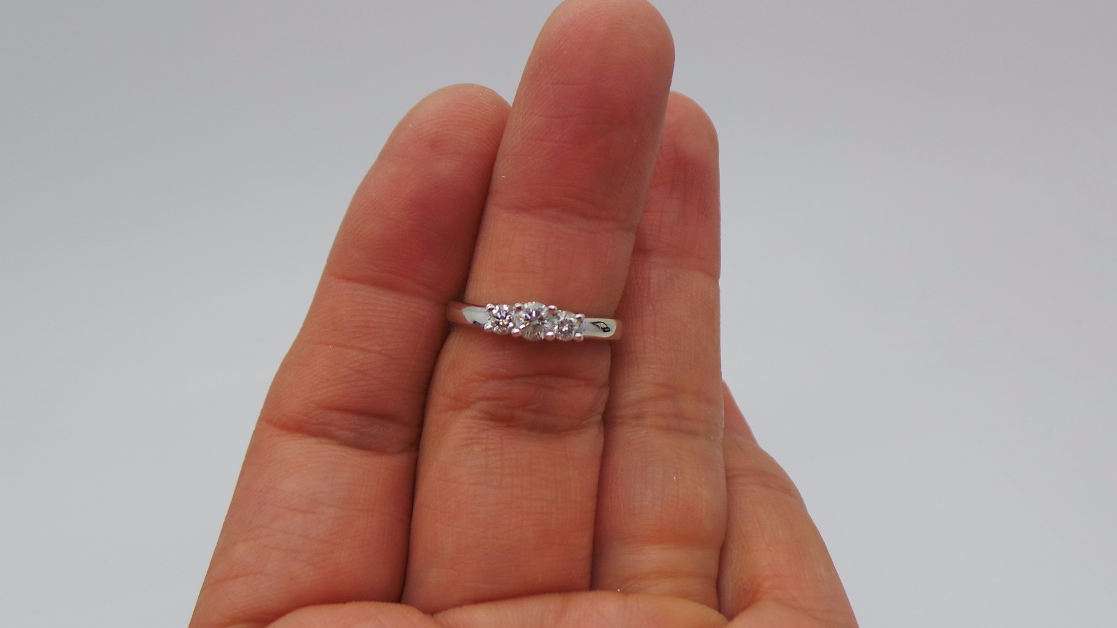 14K/PLAT PAST PRESENT FUTURE DIAMOND RING .35 TCW SIZ… - Gem