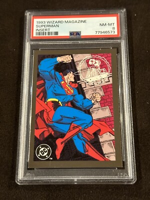 PSA 8 1993 WIZARD MAGAZINE INSERT SUPERMAN DC Graded | eBay
