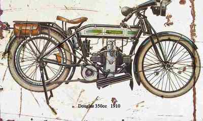 Douglas 350 1910 Aged Vintage Photo Print A4 Retro poster | eBay UK