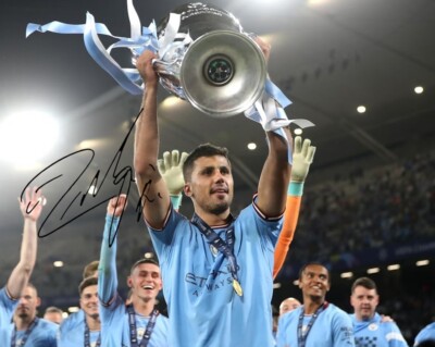MCFCEPL162 Rodri Signed 8" x 6" Photo - Great Gift Idea | eBay