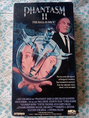Phantasm II 2 VHS 1988 - Ball Is Back Small Crack In Tape Works | eBay