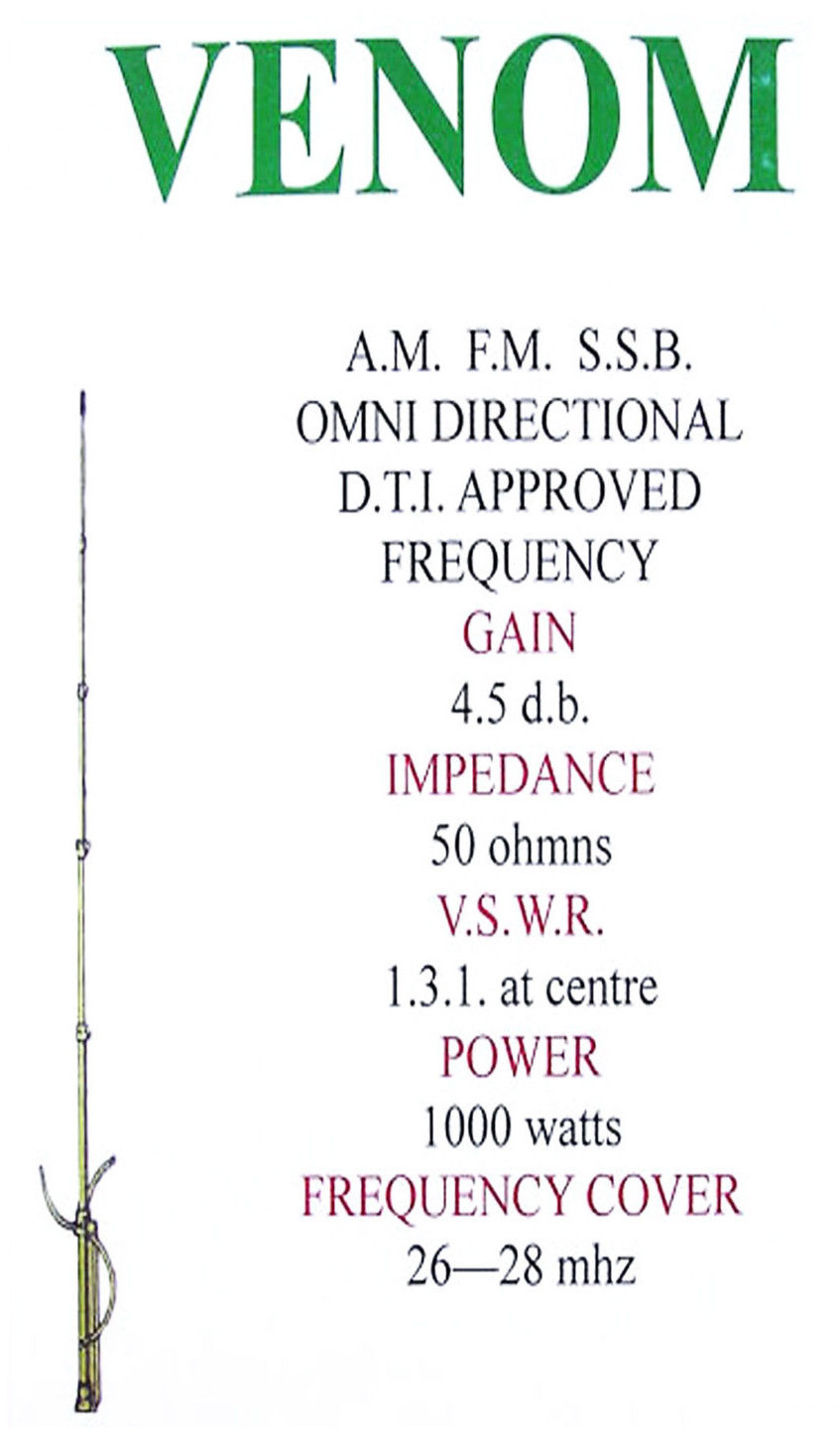 Sigma Venom 1/2 wave HG - high gain CB base antenna | eBay UK