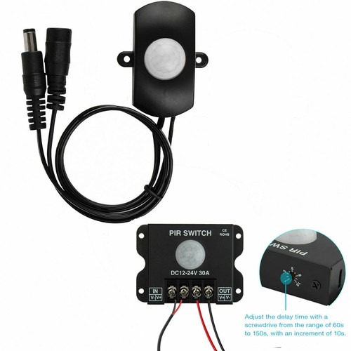 Mini PIR 5A&30A Infrared Human Body Detect Sensor for Single Color LED ...