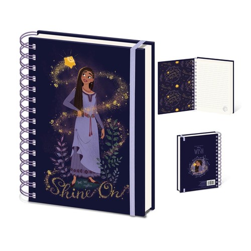 Girl gift idea Notebook Wish Shine On A5 lined Journal kids teen hard ...