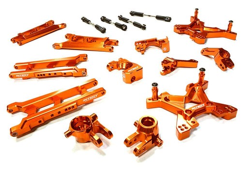Orange Billet Machined Suspension Upgrade Kit for 1/10 Stampede 4X4 ...