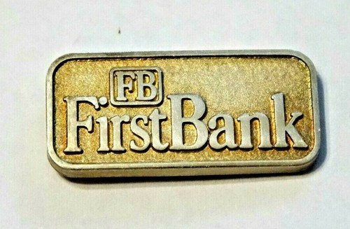 FIRST BANK ~ FB STERLING SILVER FIRST BANK LAPEL PIN | eBay