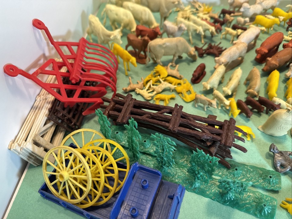 Marx Farm Playset Animals & Access. Vintage Lot | eBay