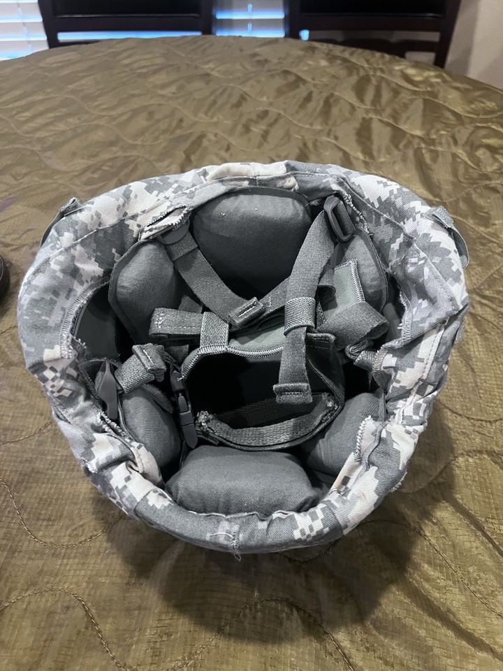 MSA Advanced Combat Helmet ACH w ACU Cover - SMALL - Excellent Cond ...