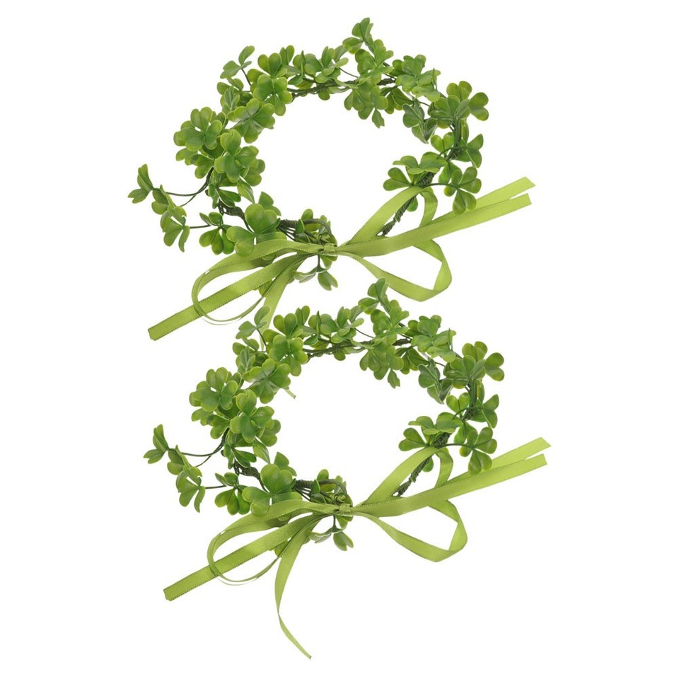 2 Pcs Shamrock Hair Accessories Fairy Green Headband Eucalyptus Crown ...