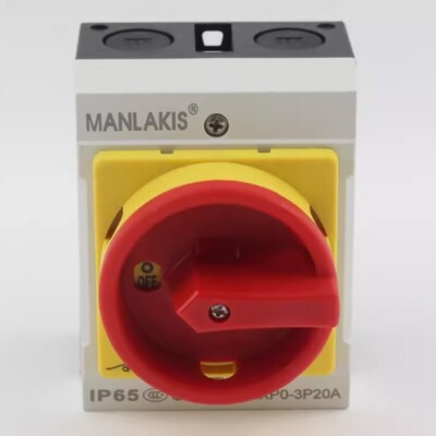 1PCS MXP0-3P20A Load Disconnect Switch/IP65 Rotary Outdoor Switch 80* ...