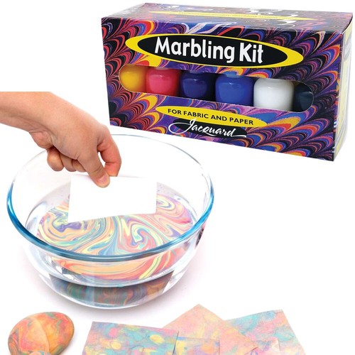 NEW! Jacquard Marbling Craft Kit for Fabric & Paper Includes Paints | eBay