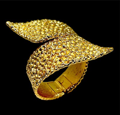 RARE CROWN TRIFARI JONATHAN BAILEY SCULPTURESQUE BRUTALIST BYPASS CUFF ...