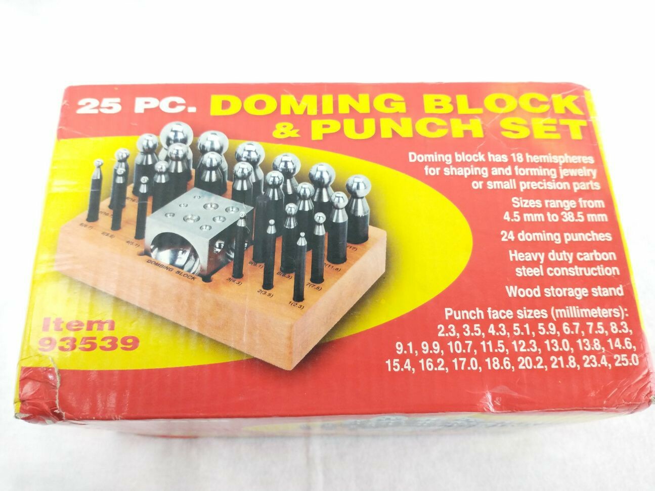 Doming Block and Punch 25pc Set Made Of Steel Dapping Craft Metal ...