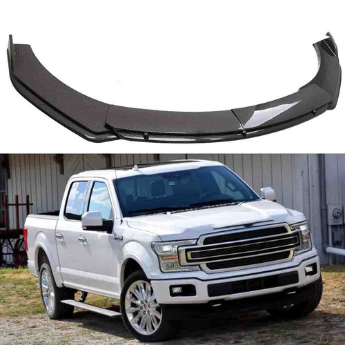Carbon Fiber Front Bumper Lip Spoiler Splitter Cover For Ford F-150 ...
