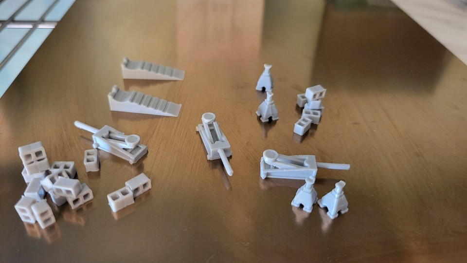 Floor Jacks, Ramps, Blocks And Jack Stands 30 items 3d printed for 1/64 ...