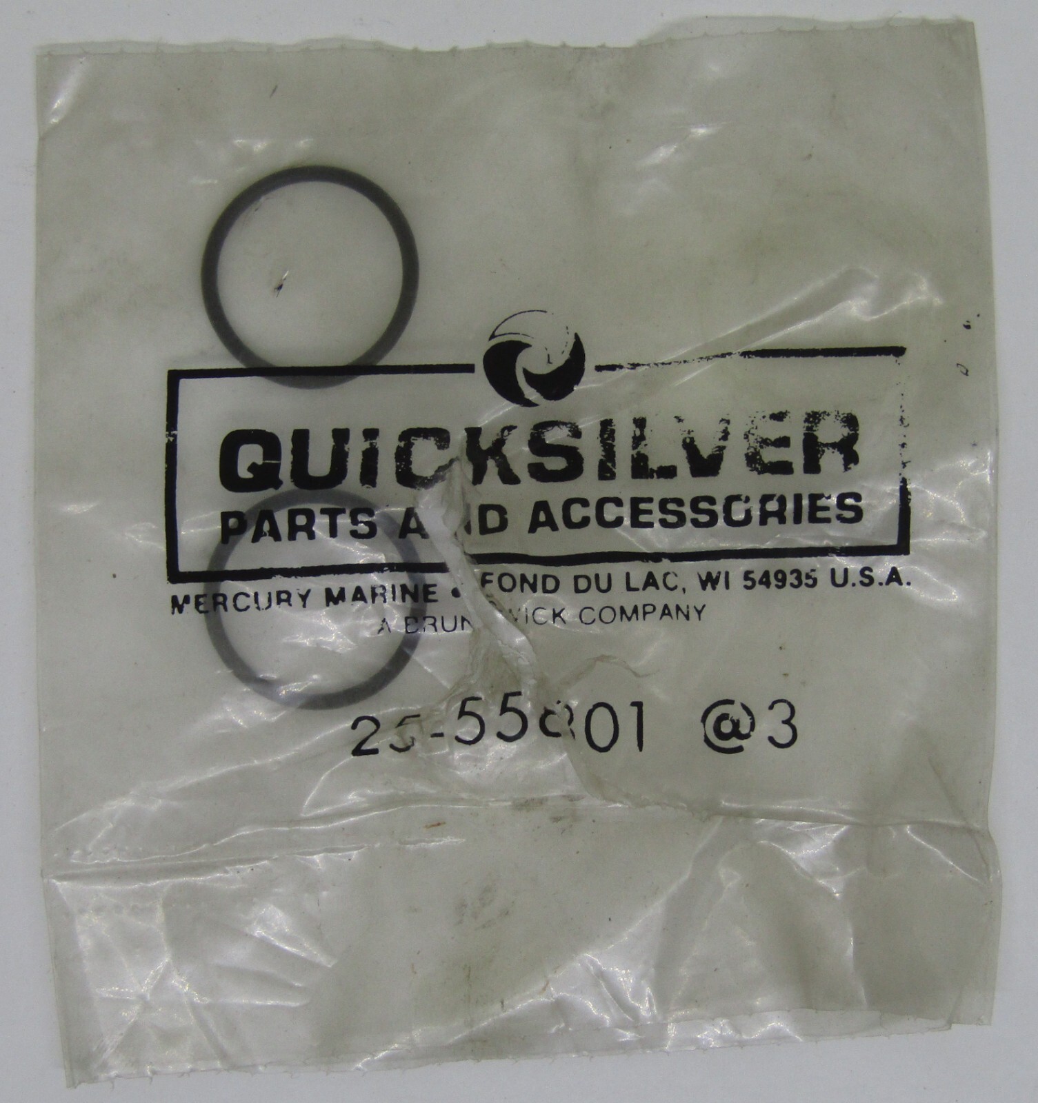 New Quicksilver Mercury Marine Boat OEM O-Ring Lot of 2 Part No. 25 ...