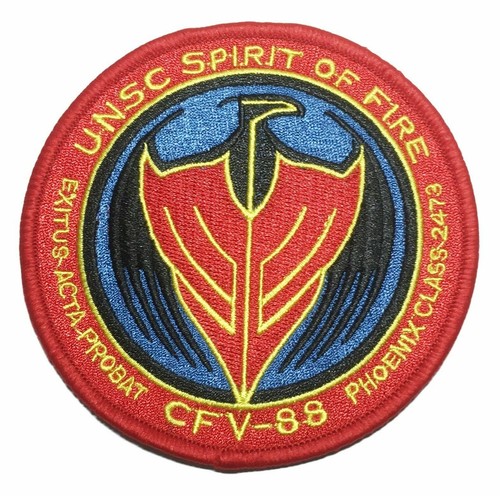 Halo Guardians UNSC Spirit of Fire Logo 4" Diameter Embroidered Iron on ...