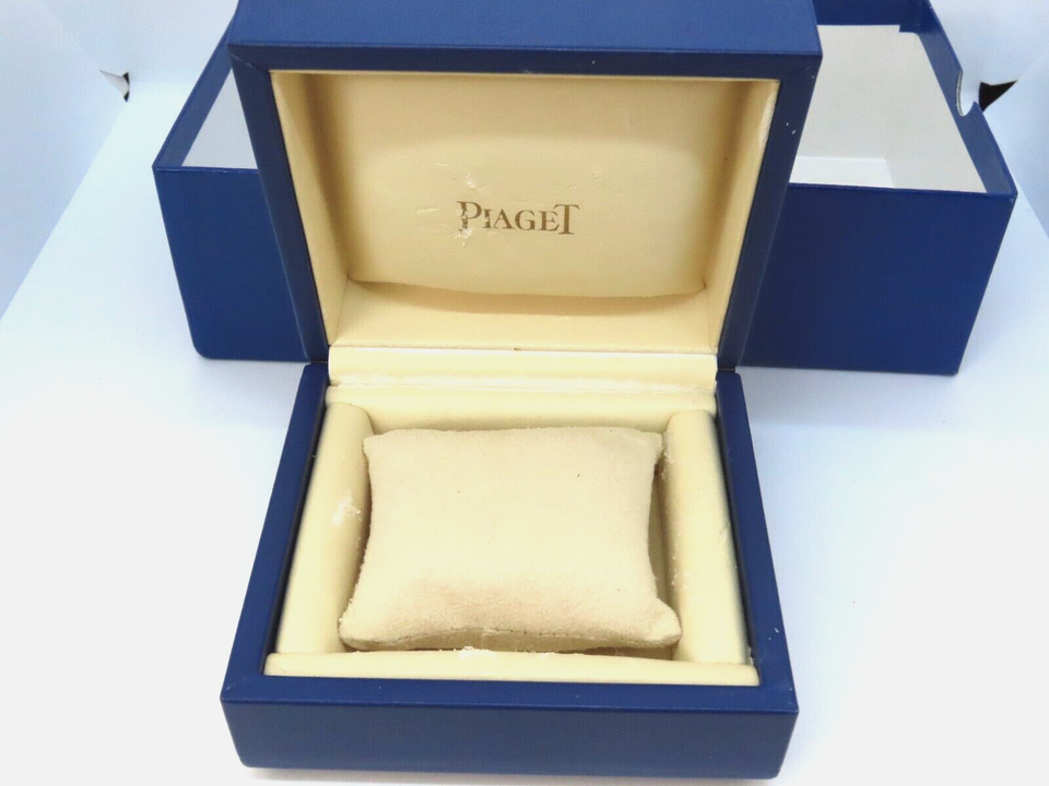 Piaget Vintage Wooden Box Blue Inner & Outer Box | eBay