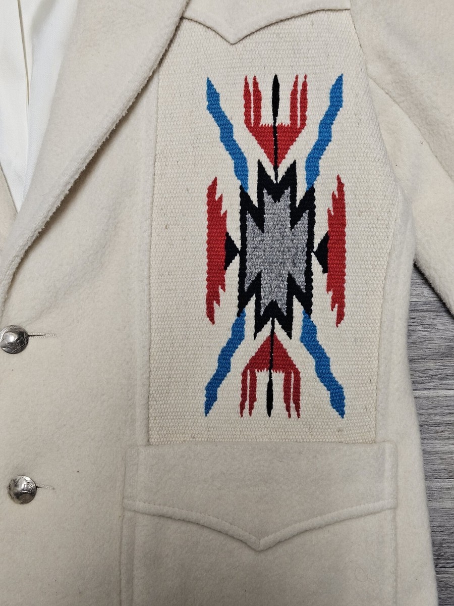 VINTAGE Golden Collection Pioneer Wear Chimayo Blanket Aztec VINTAGE Golden Collection Pioneer Wear Chimayo Blanket Aztec