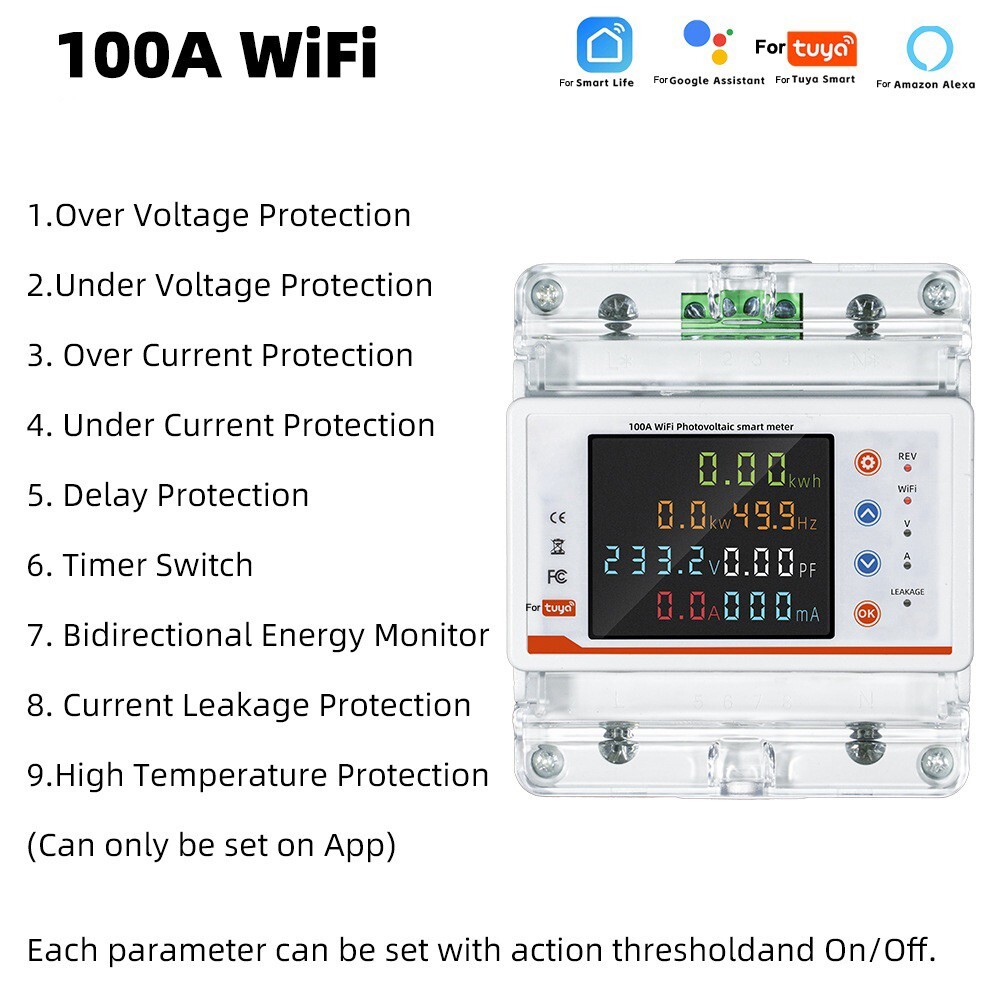 Single Phase WiFi Energy Meter Supporting Multiple Protection Functions ...