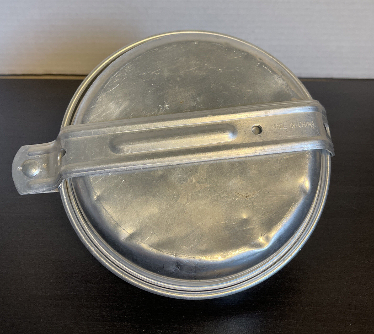 VTG 5 Piece Aluminum Mess Kit Cup Pan Pot and Plate Used Camping Hiking ...