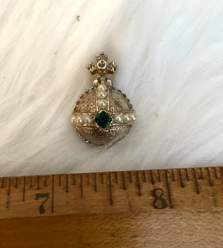 REPAIR Brooch Pin Vintage Coronation Orb Monarch Regalia Sovereign ...