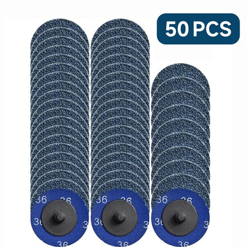50PCS 2 inch 36 Grit Zirconia Roll Lock Die Grinder Quick Change ...