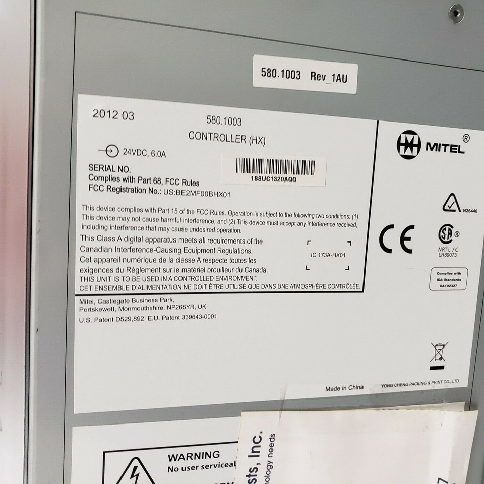 Mitel 5000 HX Controller 580.1003 Rev 1AU Nice Off Lease Unit! | eBay