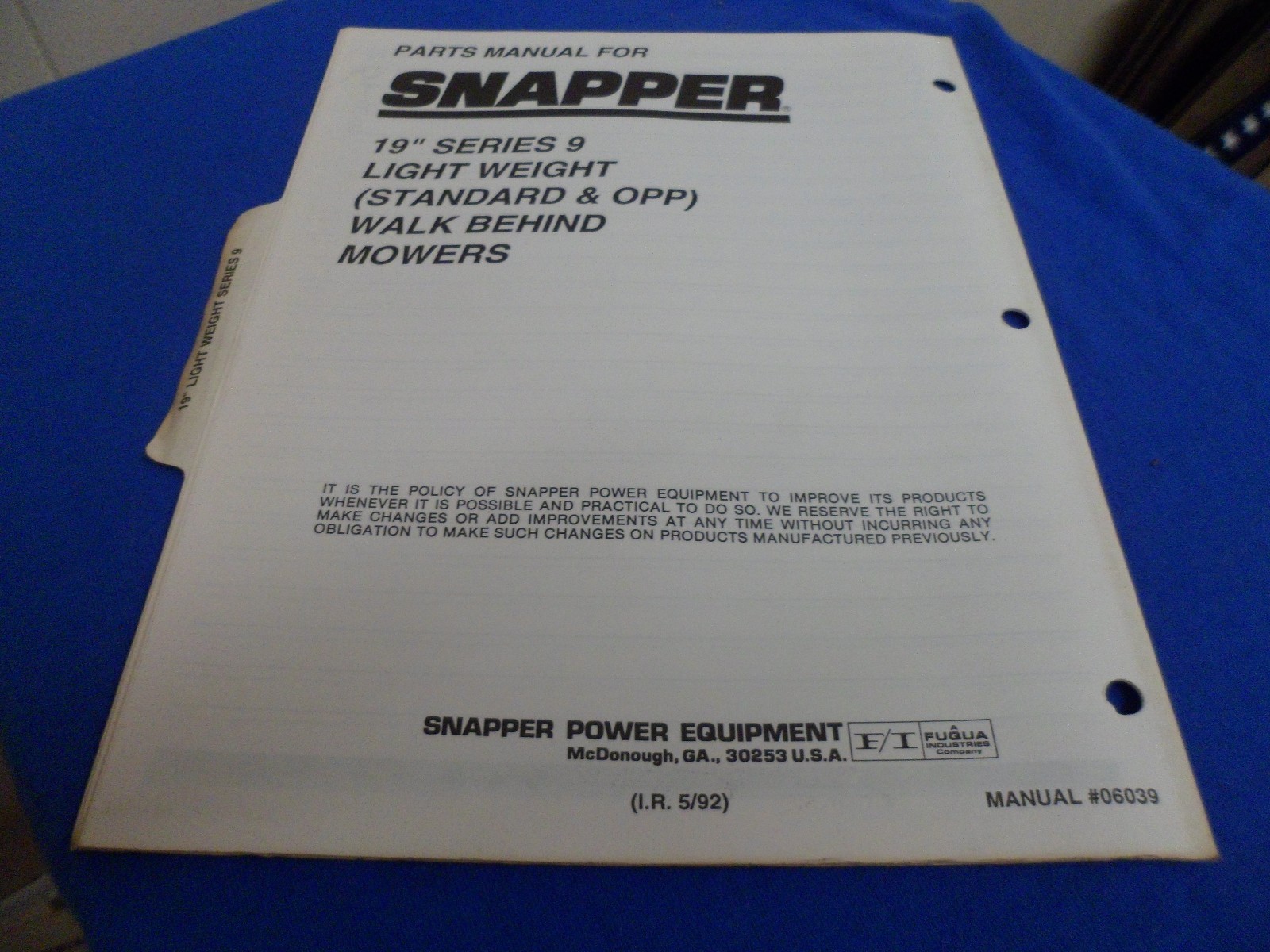 Snapper Parts