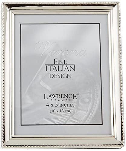 11645 Polished Silver Plate 4x5 Picture Frame - Bead Border Design ...