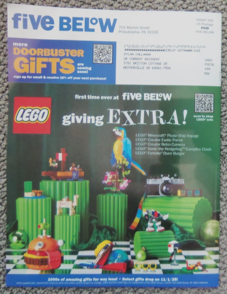 2025 FIVE BELOW CHRISTMAS GIFT CATALOG-WICKED-FUNKO-STITCH-LEGO-MONSTER ...
