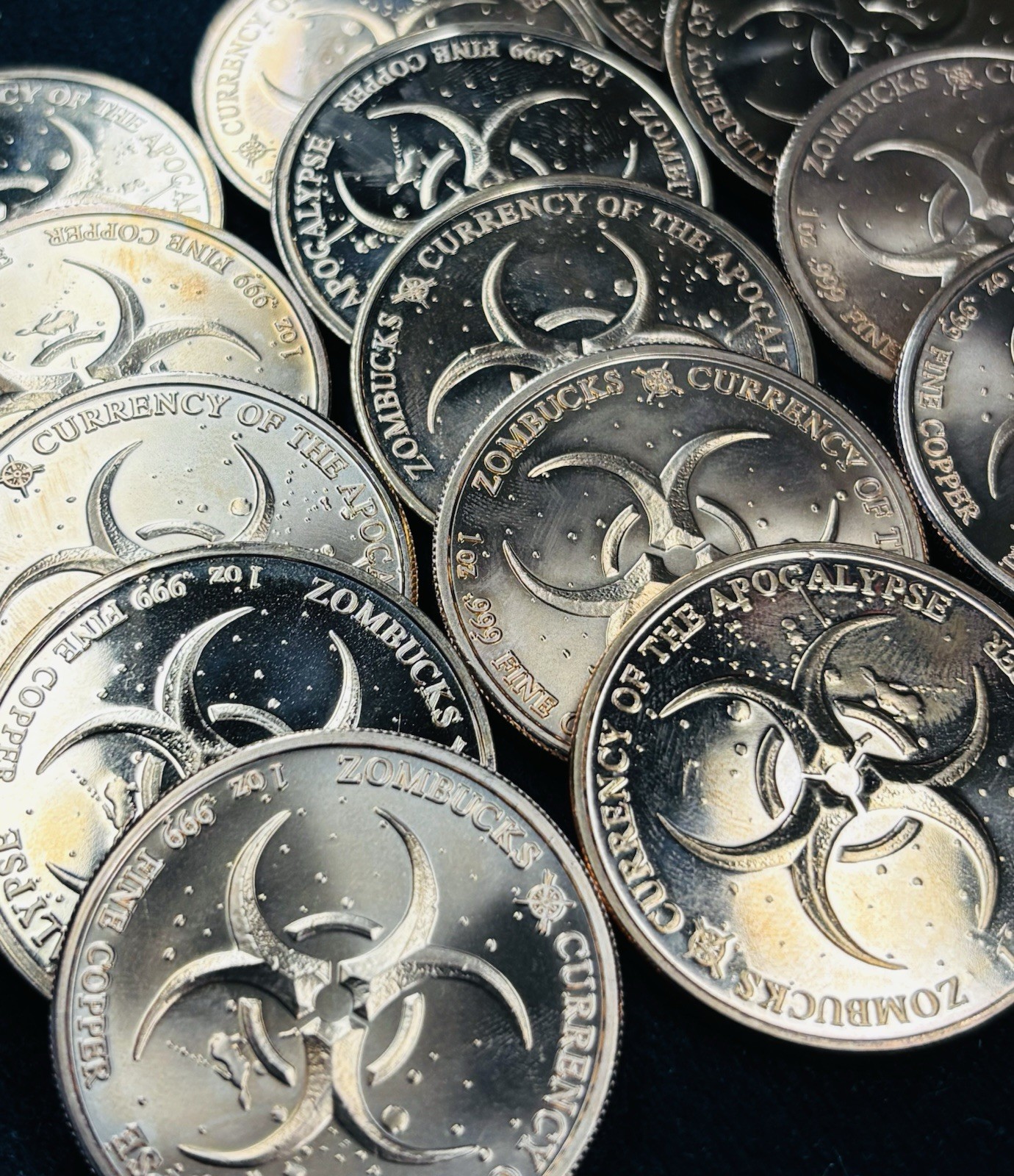 Lot of 15- Copper 1oz Zombies Zombucks Coins- CURRENCY of the ...