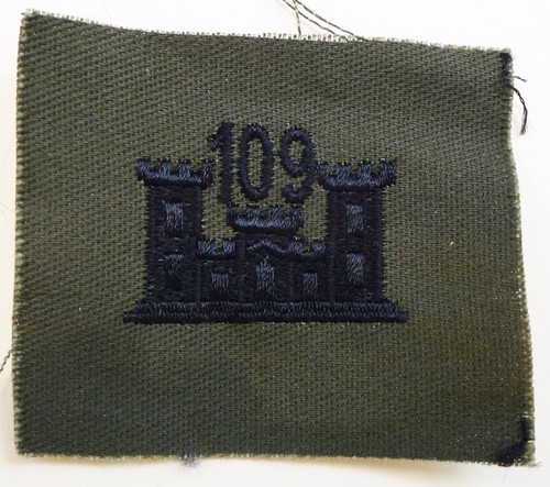 Army Officer Insignia Cloth Subdued OD - 109th Engineer Battalion - 2 ...