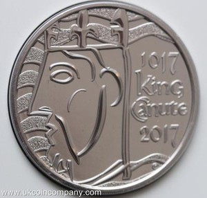 2017 König Knut £ 5 fünf Pfund Münze Brilliant Uncirculated von der ...