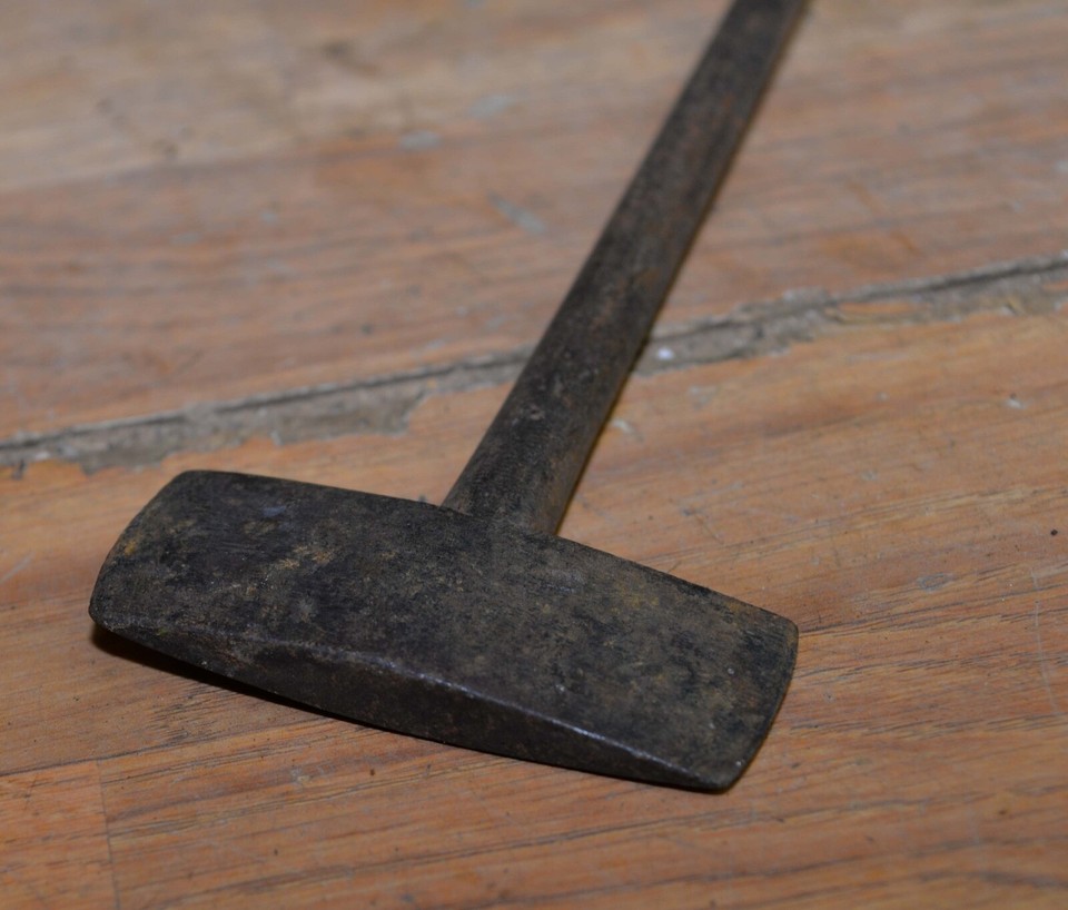 Rare antique blacksmith made hammer millstone saw blade collectible ...