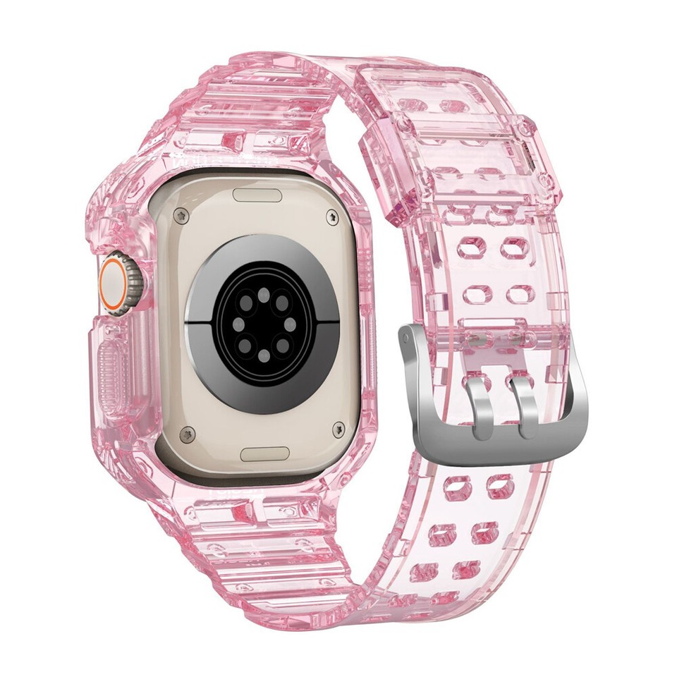For Apple Watch Ultra 3 2 49mm iWatch Clear TPU Sport Band Strap ...