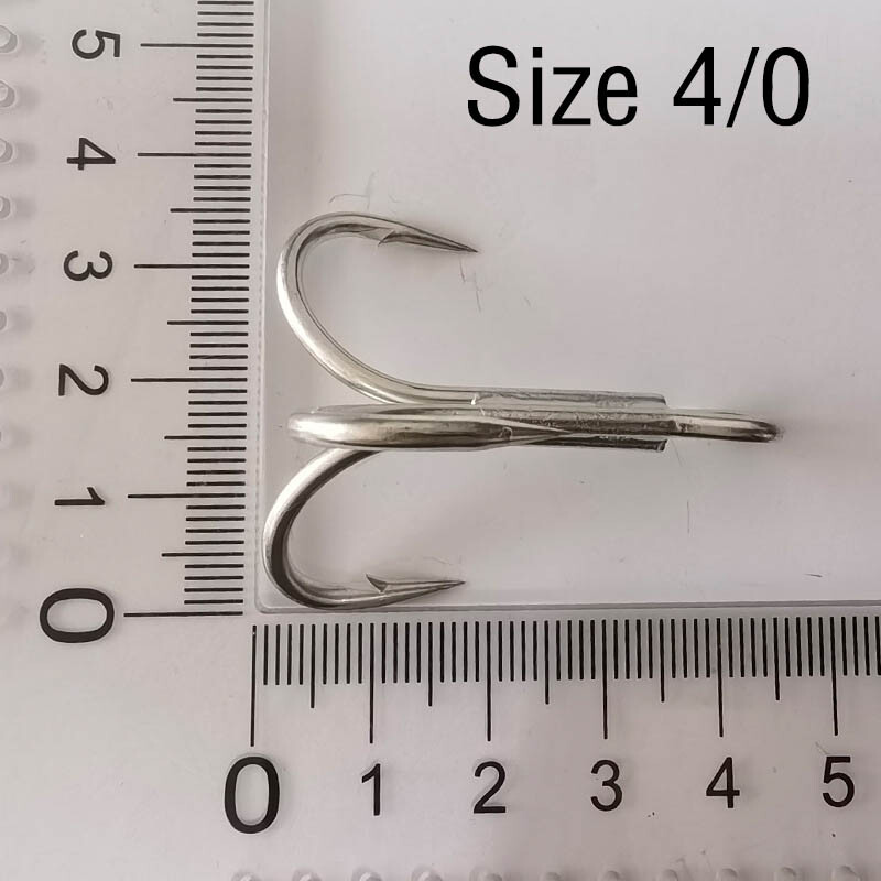 5X Strengthen Treble Hooks Enhanced Strong Barbed Sharp Triple Fishing ...