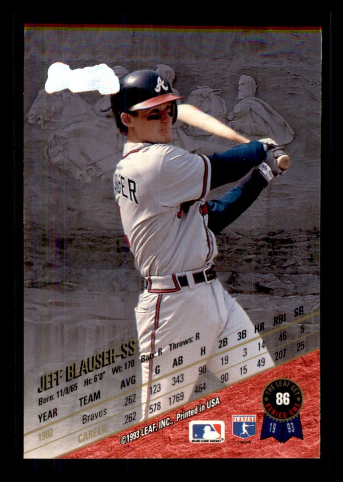 1993 Baseball 1993 Leaf Jeff Blauser Atlanta Braves #86 1 | eBay