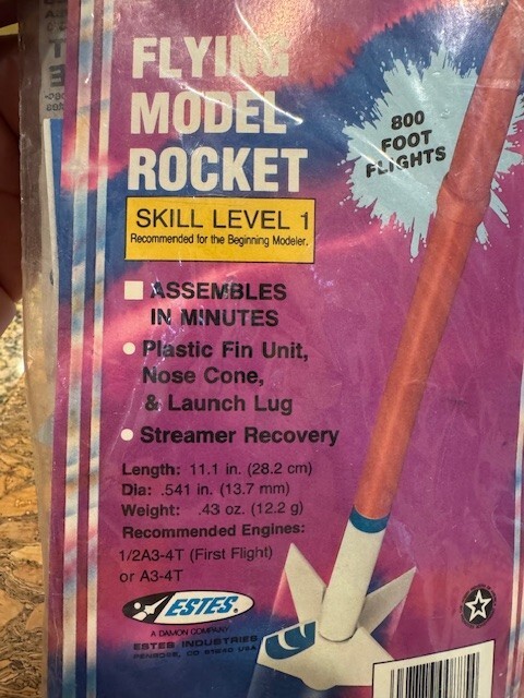 Rare Estes Vintage model rocket kit Sprite #0885 NIB 1980's | eBay