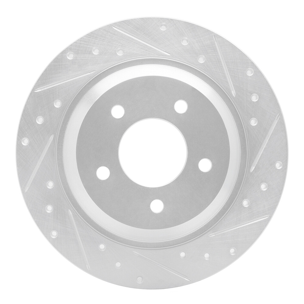 Disc Brake Rotor-Brake Rotor - Drilled And Slotted - Silver fits 2006 ...