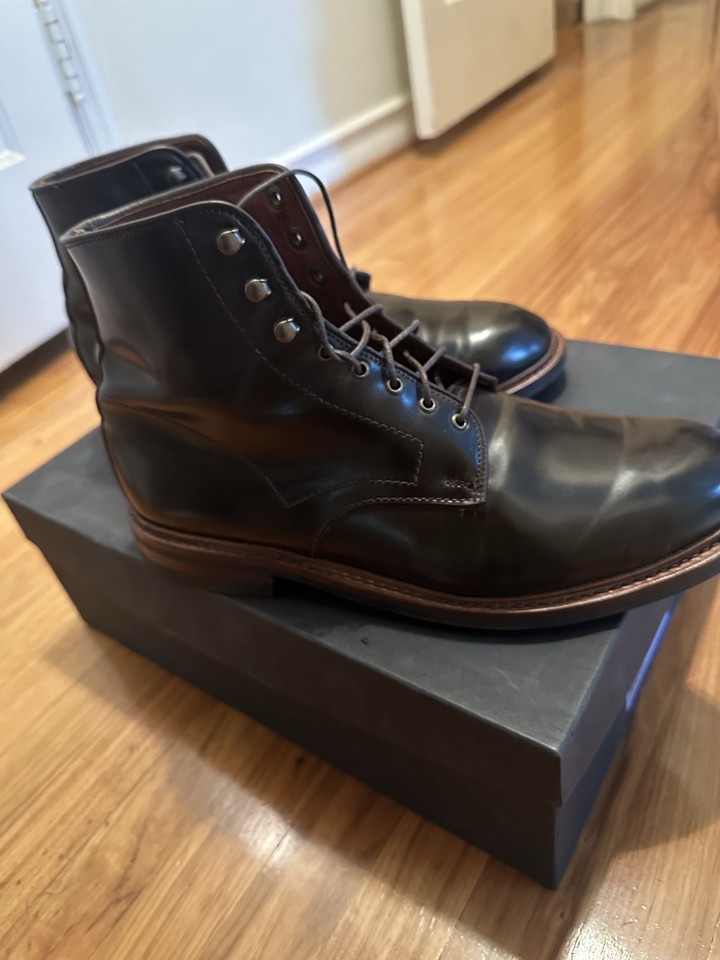 Allen Edmonds HIGGINS MILL Men's BROWN SHELL CORDOVAN Boots 10.5 EEE ...