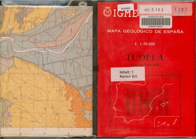Mapa Geologico de Espana. No. 262. Part 25-12. TUDELA. 1:50.000. (1 ...