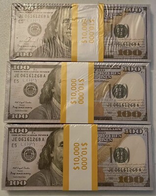$100 Bills 30k Prop Replica Money for Movies, Parties, Tik Tok ...