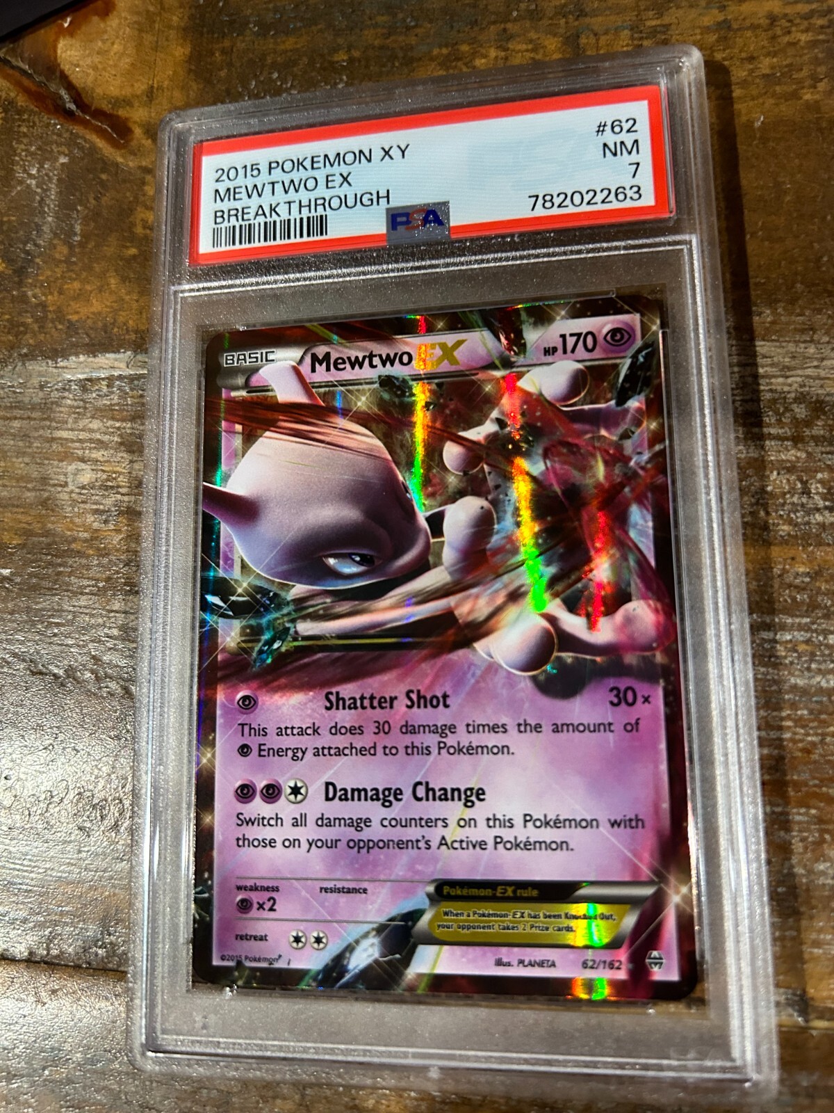 POKEMON 2015 XY Breakthrough MEWTWO EX PSA 7 #62 Near Mint RARE | eBay