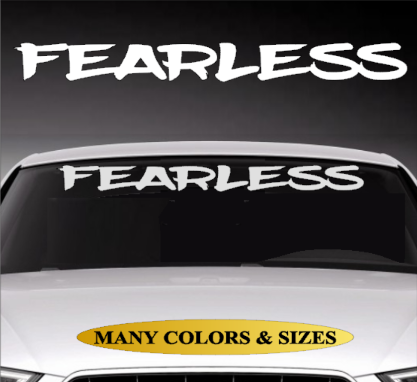 Fearless Windshield Decal Sticker Boost Turbo Diesel Car Truck SXS ...