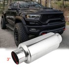 Exhaust Muffler Resonator 3.0" In/Out 12" Length SS For Dodge Ram 1500 ...